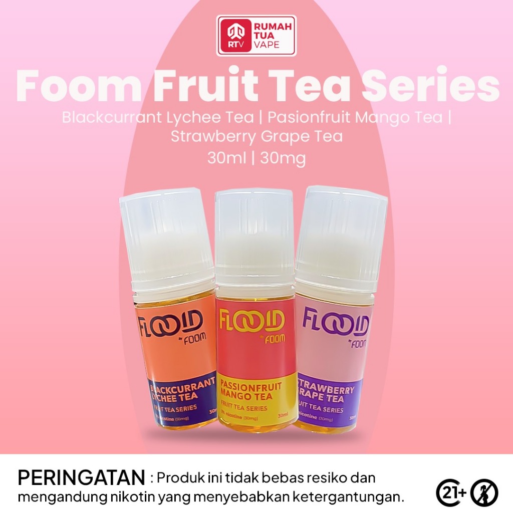 Jual FOOM FRUIT TEA SERIES 30ML 30MG PREMIUM LIQUID VAPE | Shopee Indonesia