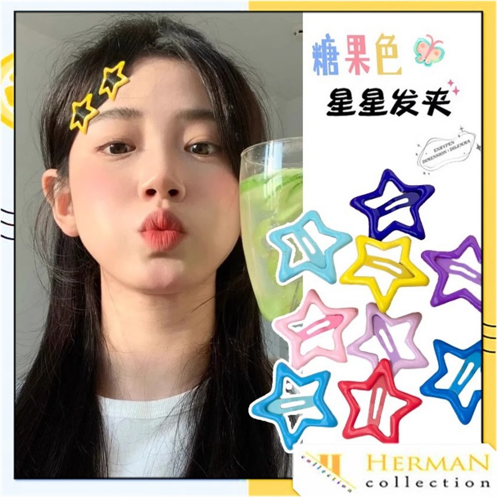 Jual HC Jepit Rambut Bentuk Bintang 5PCS Hair Clips Bintang Aksesoris ...