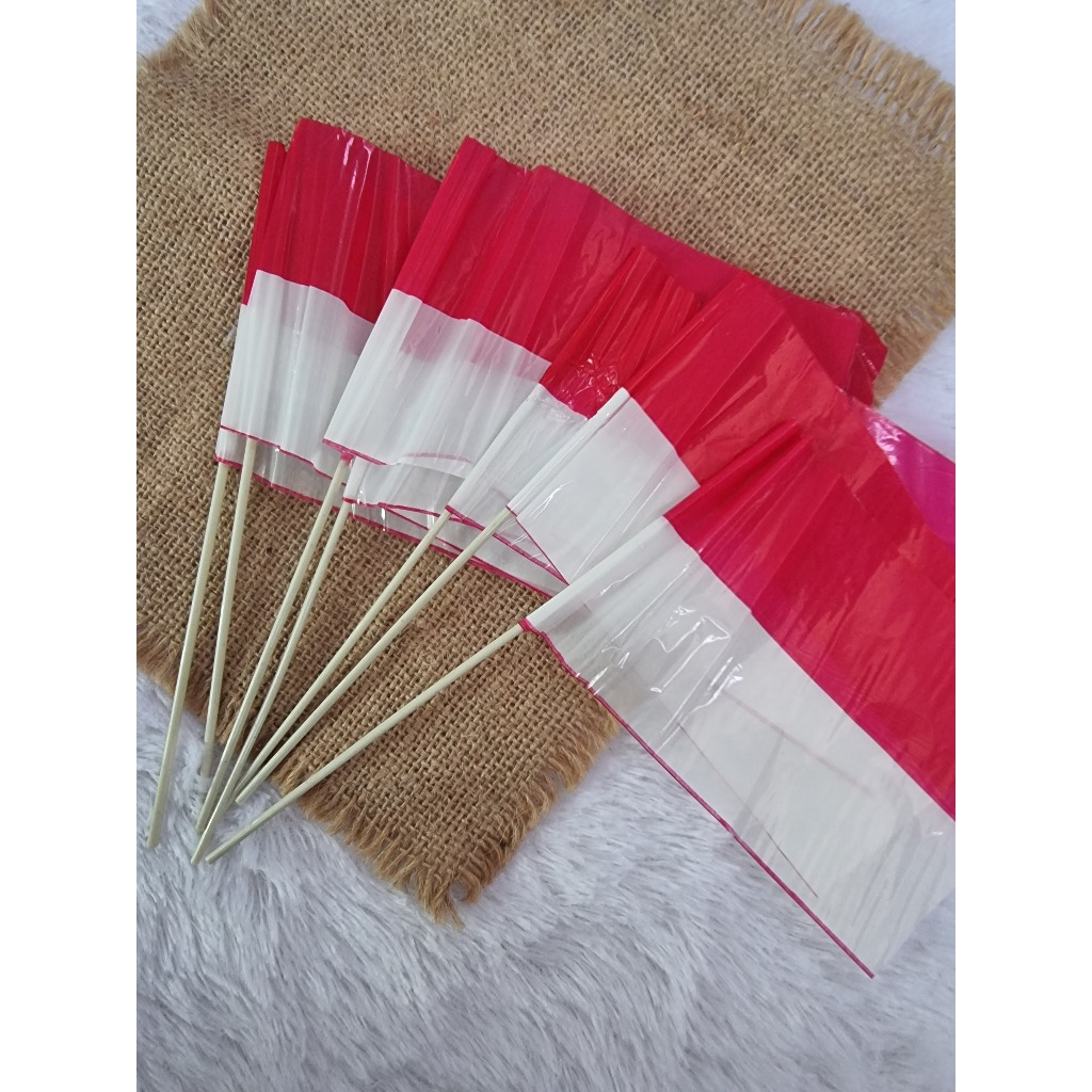 Jual Bendera Plastik Stick Isi 10 Bendera Flag Pawai Bendera Pawai ...