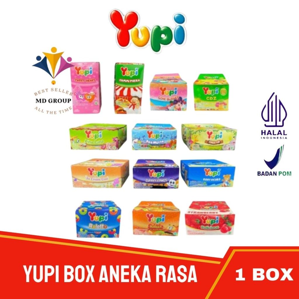Jual Yupi Box Aneka Rasa | Yupi Burger | Yupi | Permen Yupi All Variant ...