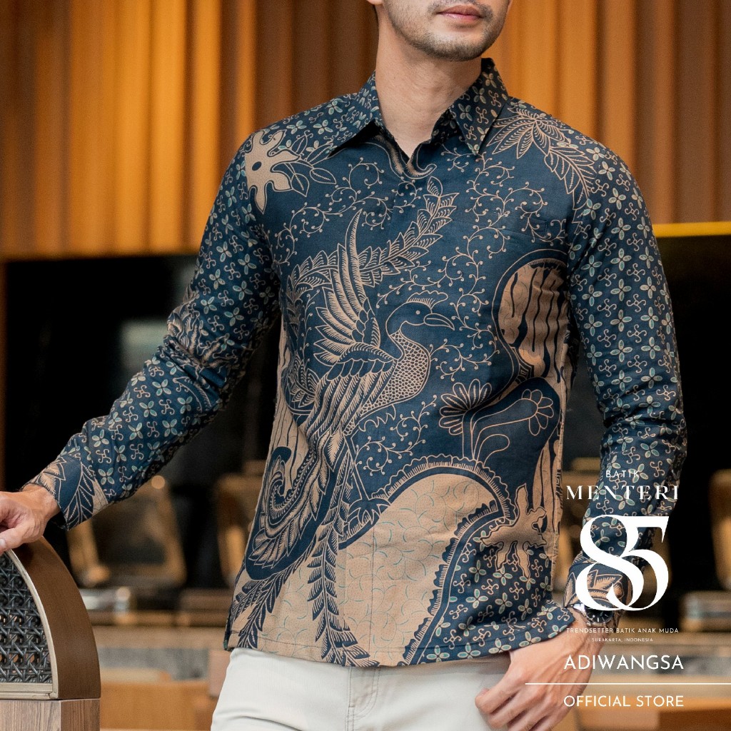 Jual Kemeja Batik Menteri 85 Baju Batik Pria Motif Adiwangsa Modern ...