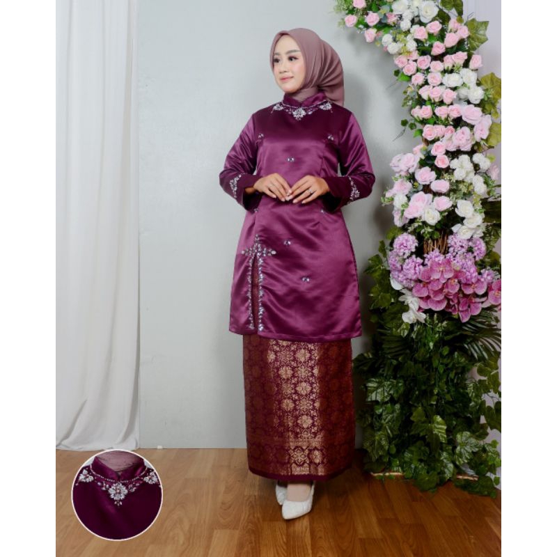 Jual SET KEBAYA KURUNG MELAYU MALAYSIA // KEBAYA KURUNG TAFETA PAYET // BAJU KURUNG MALAYSIA ...