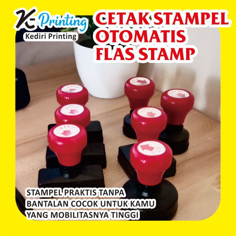 Jual Stempel otomatis free desain custom perusahaan logo nama tanda ...