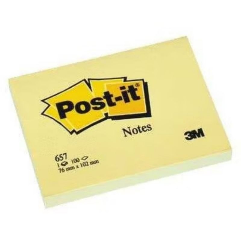 Jual Sticky Note Post it 3m 657 Yellow 1 pad (100 Lembar) | Shopee Indonesia