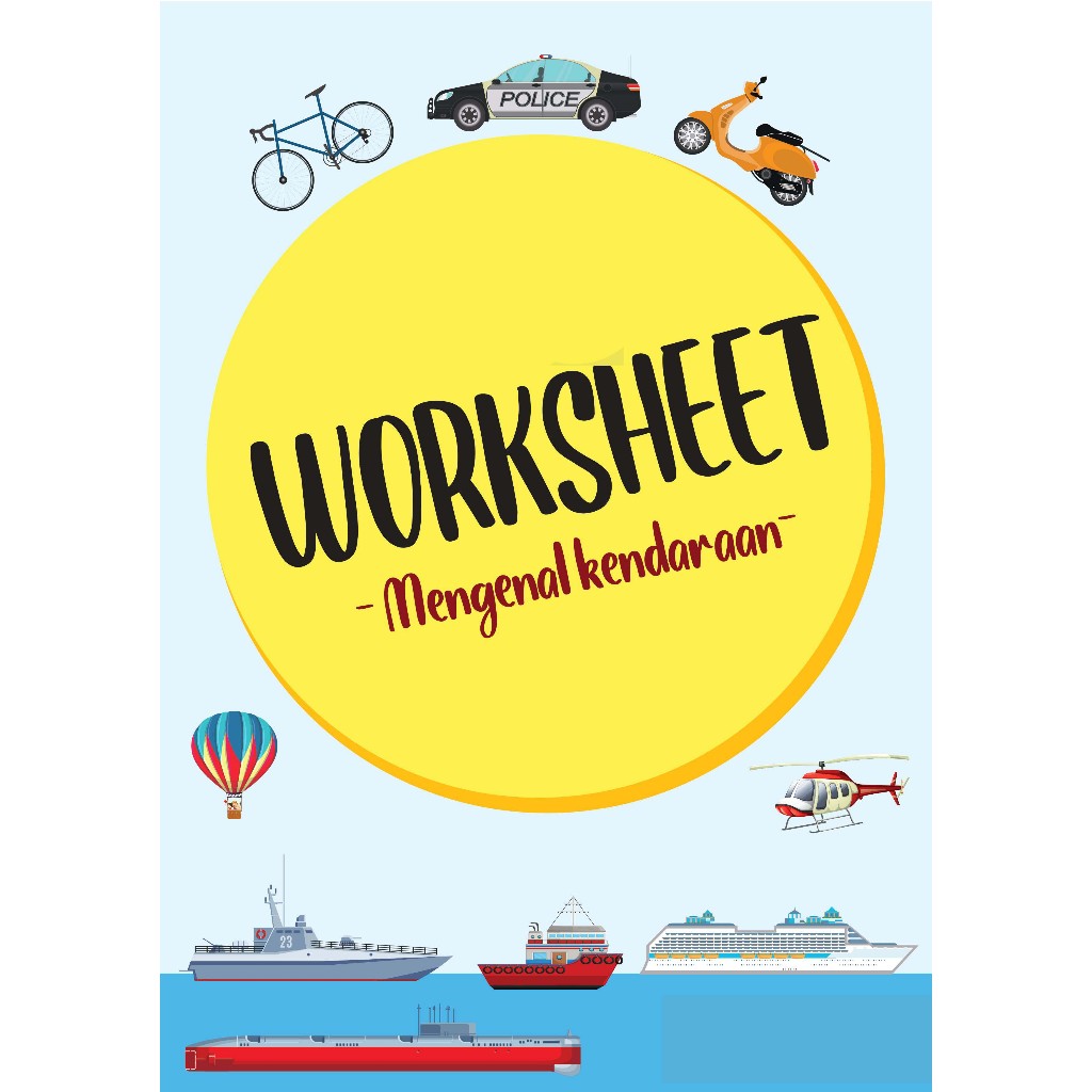 Jual Hard Copy Worksheet Mengenal Kendaraan | Shopee Indonesia