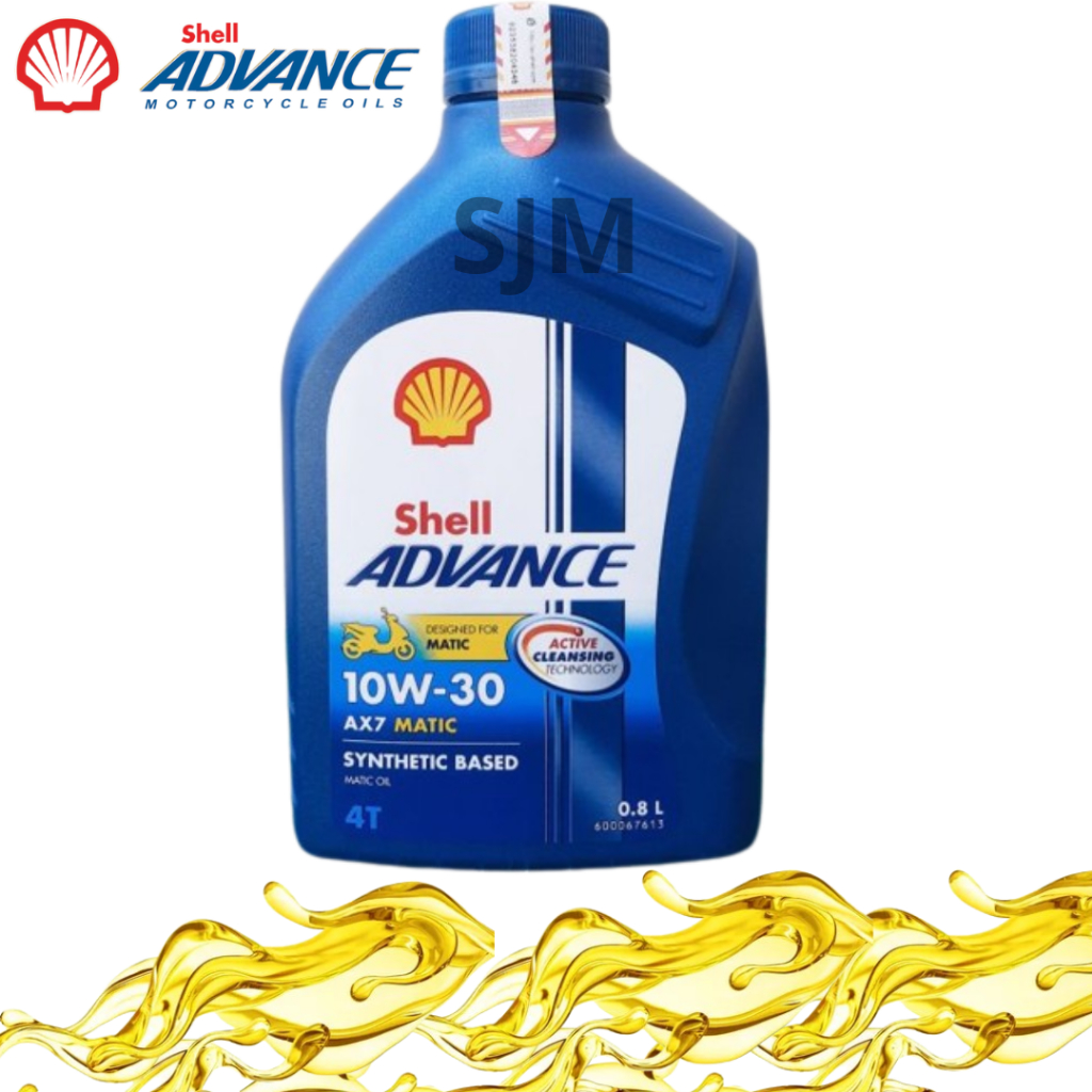 Jual Oli Mesin Motor Shell Advance AX7 Biru Matic 10W 40 0.8 Liter ...