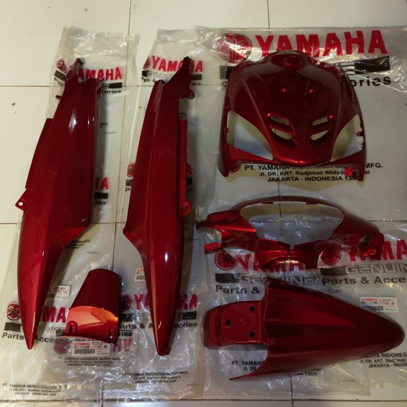 Jual FULL BODY HALUS ORIGINAL YAMAHA MIO SPORTY WARNA MERAH MAROON KODE ...