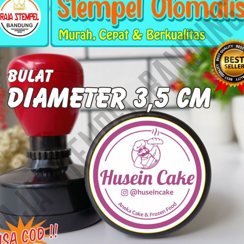Jual Mega Stempel Flash Bulat 35 CM stampel onshop otomatis perusahaan logo instansi dinas usaha ...