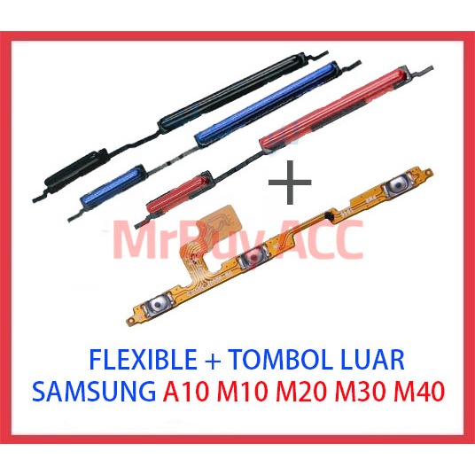 Jual Fullset Flexible On Off Volume + Tombol Luar Samsung A10 M10 M20 M30 M40 Original | Shopee ...