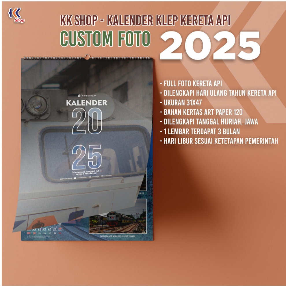 Jual KK SHOP - PROMO KALENDER 2025 KERETA API MURAH | Shopee Indonesia