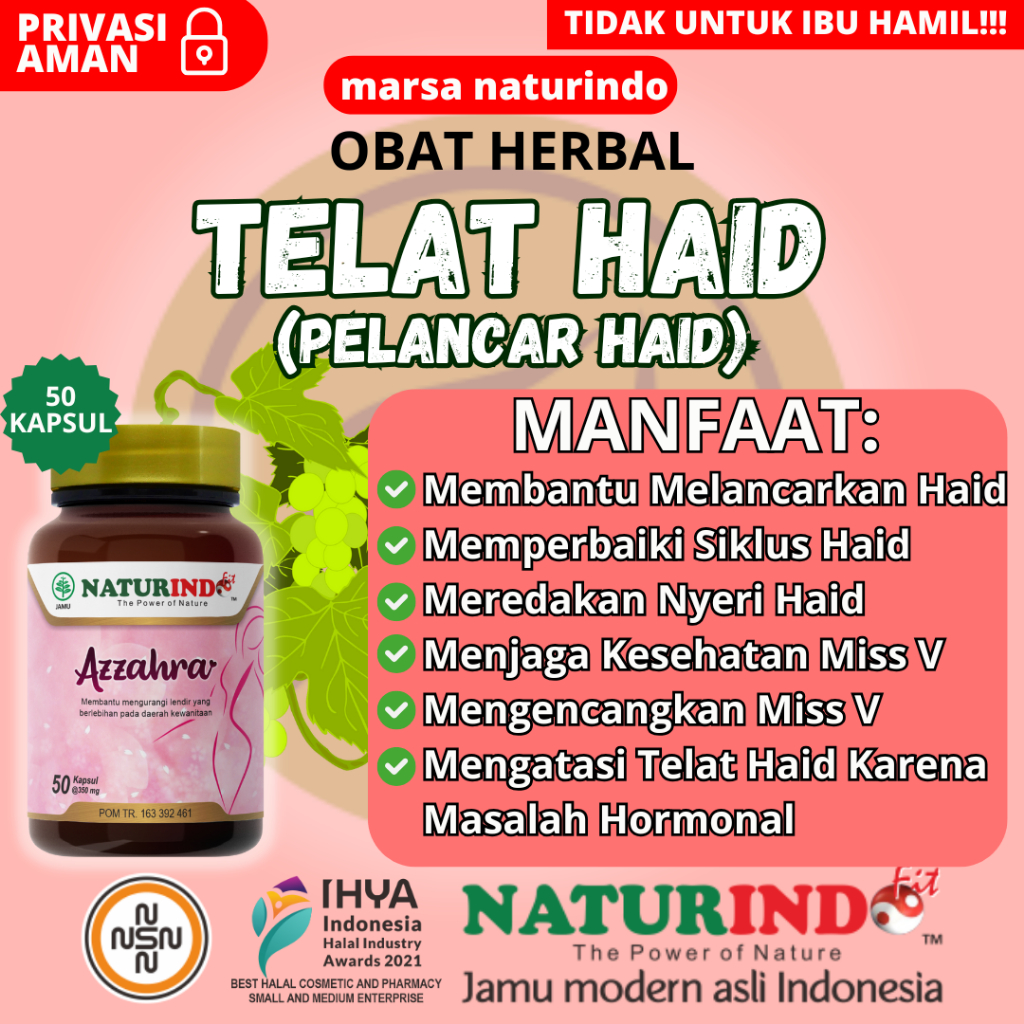 Jual Jamu Pelancar Haid Telat Haid 1 2 3 4 Bulan Melancarkan Datang ...