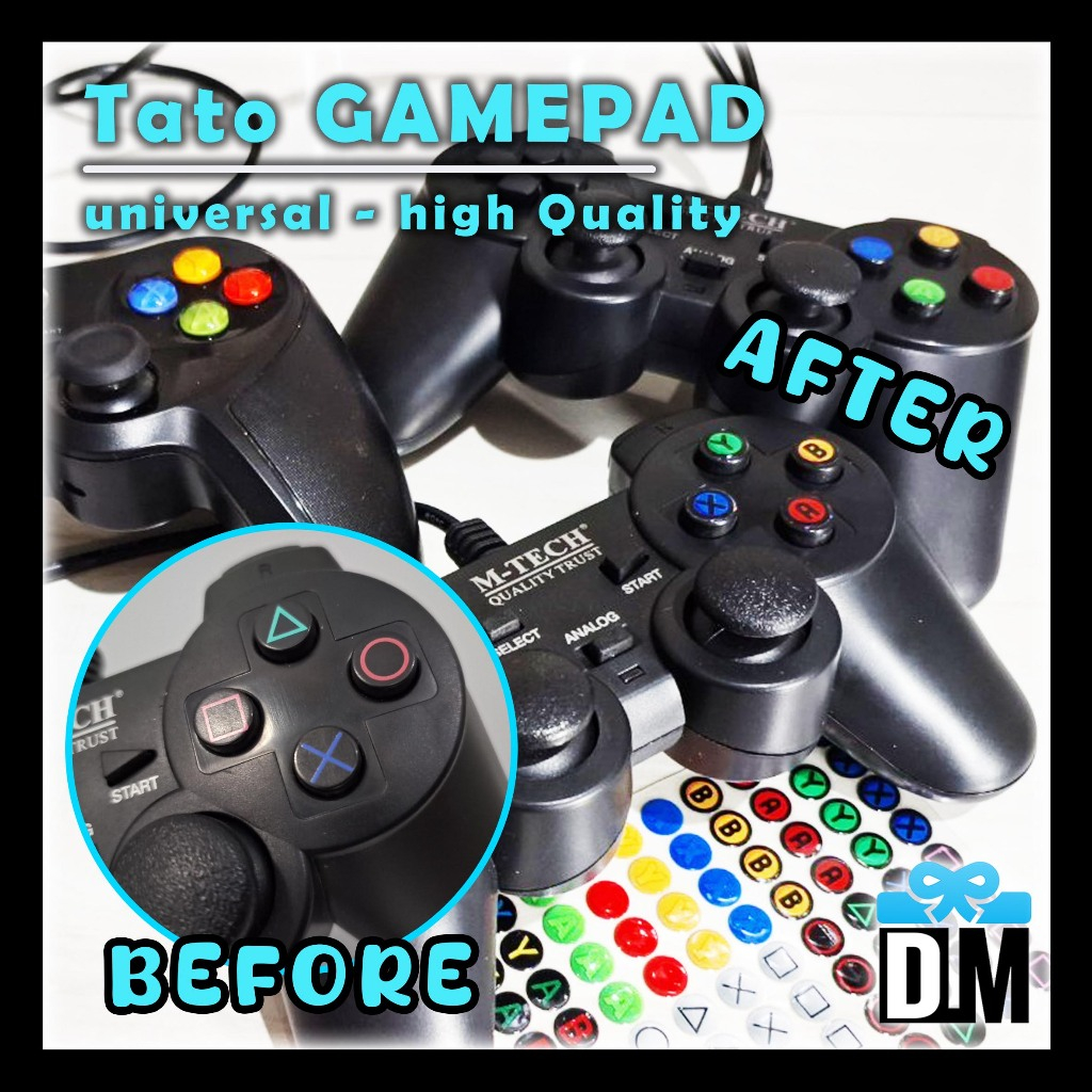 Jual Sticker Universal Tato Emblem Gamepad Ubah Tampilan Tombol Console ...
