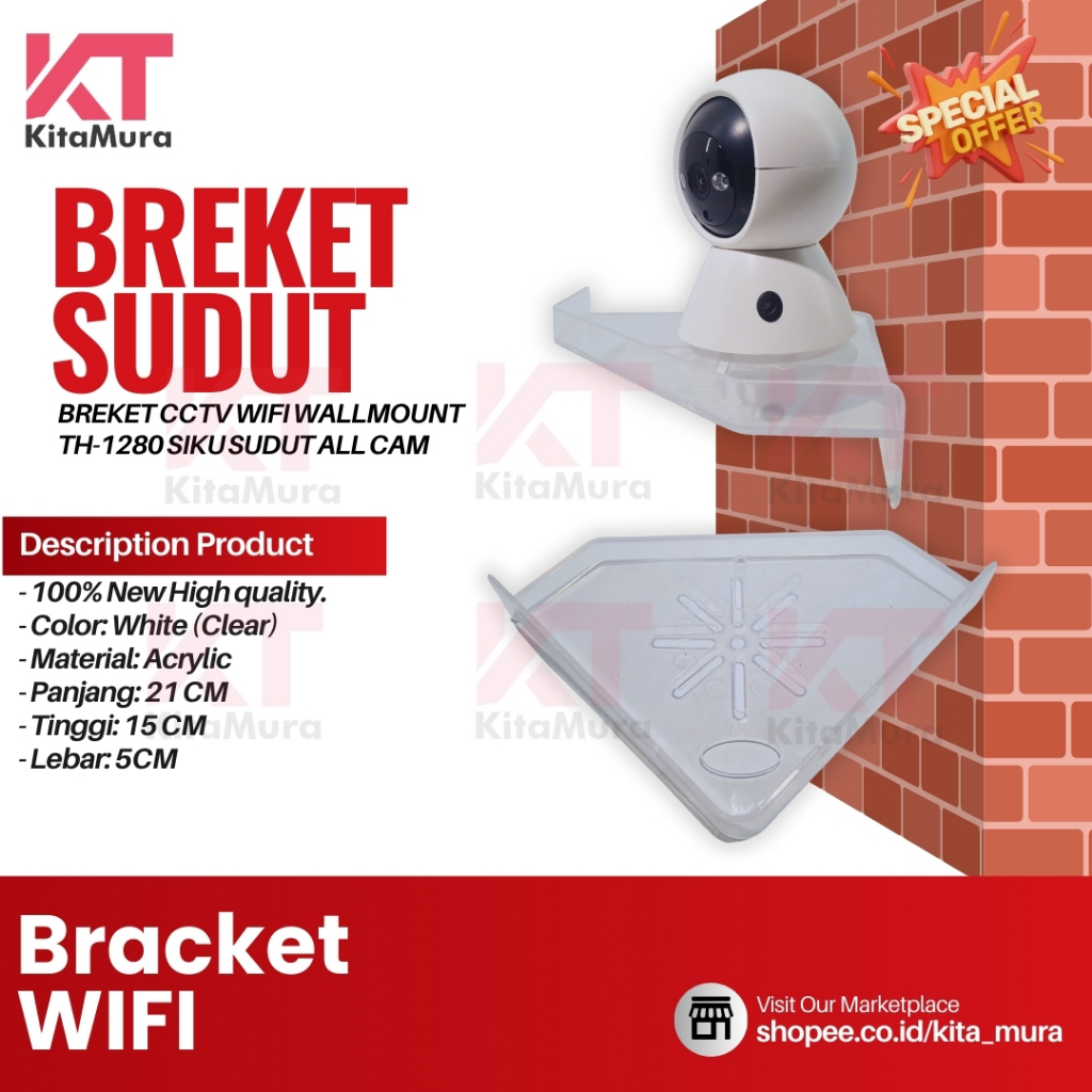 Jual Bracket CCTV Wifi/Wireless IP Wallmount Bracket Camera, Dudukan ...