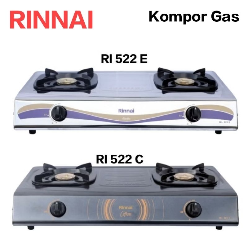 Jual kompor Gas Rinnai Dua Tungku RI 522 C Dan RI 522 E Api Ekonomis ...