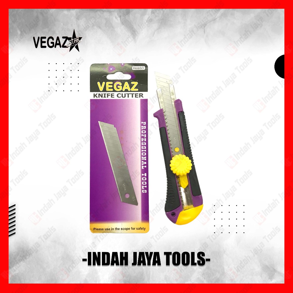 Jual VEGAZ Pisau Cutter Plastic - Knife Cuter Plastik Pemotong Potong ...