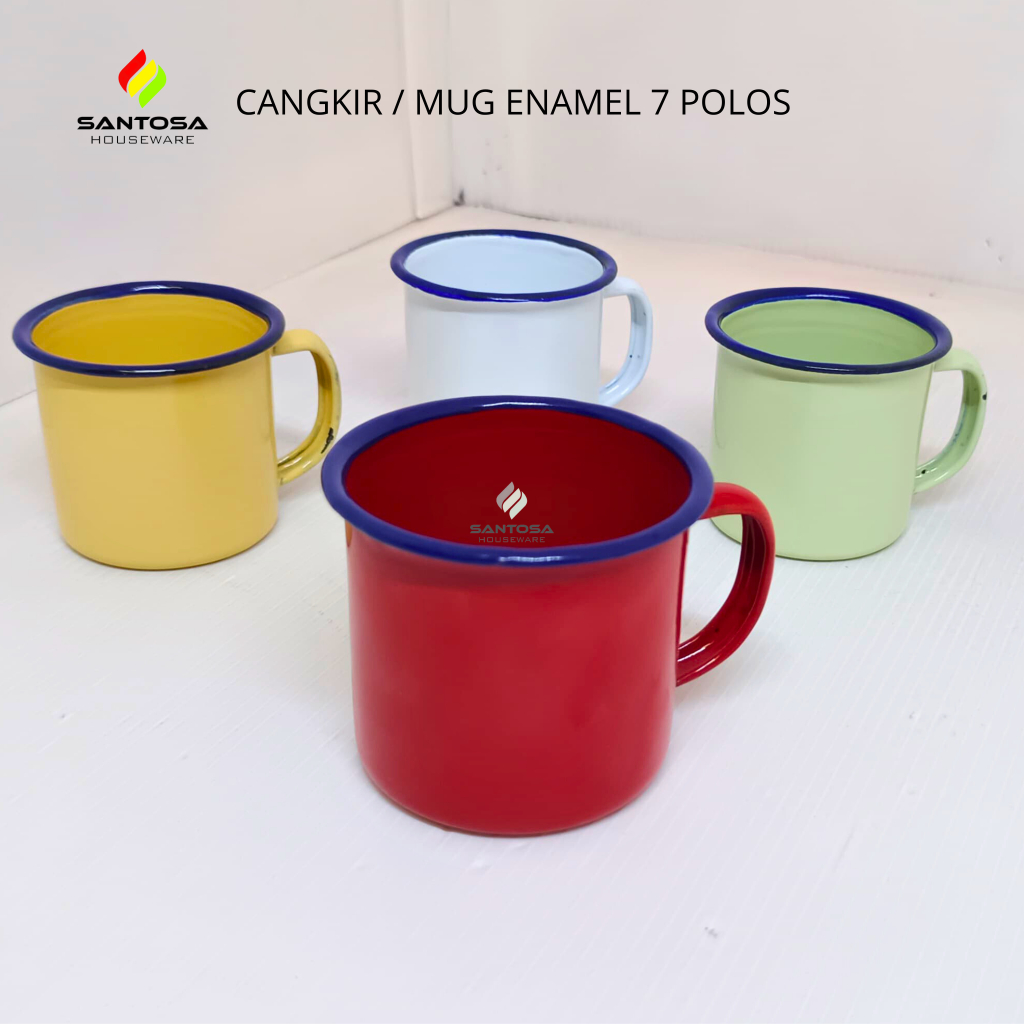 Jual Cangkir / Mug Enamel 7 Polos | Shopee Indonesia