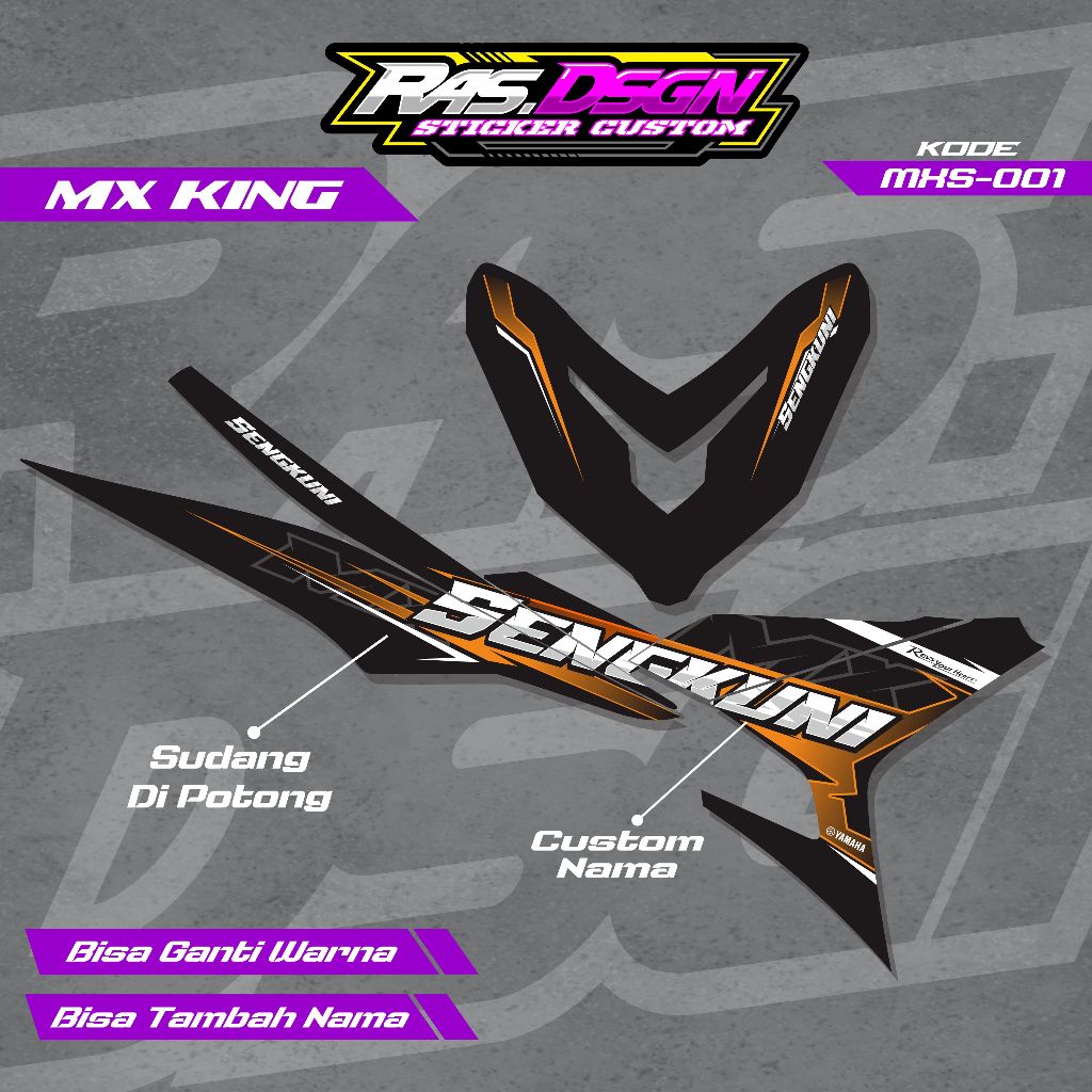 Jual Stiker Striping Transparan MX King Custom Nama - Striping Sengkuni ...