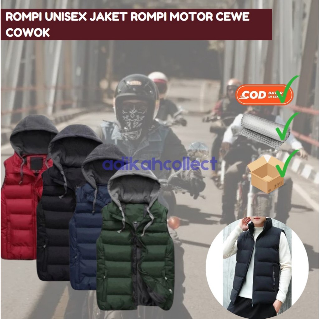 Jual Rompi Waterproof Rompi Jaket Motor Pira Wanita Rompi Tebal Rompi ...