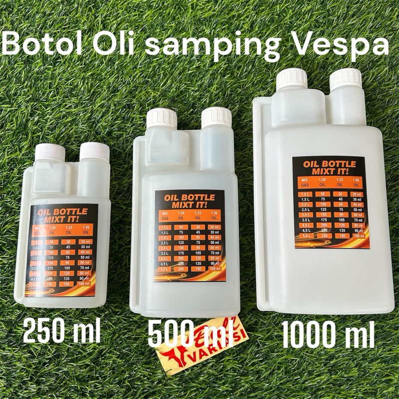 Jual BOTOL TAKARAN OLI SAMPING MOTOR VESPA BOTTLE OIL 250ML 500ML ...
