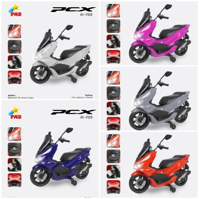 Jual Motor Aki Mainan Anak PMB M-988 Honda PCX M988 M 988 | Shopee ...