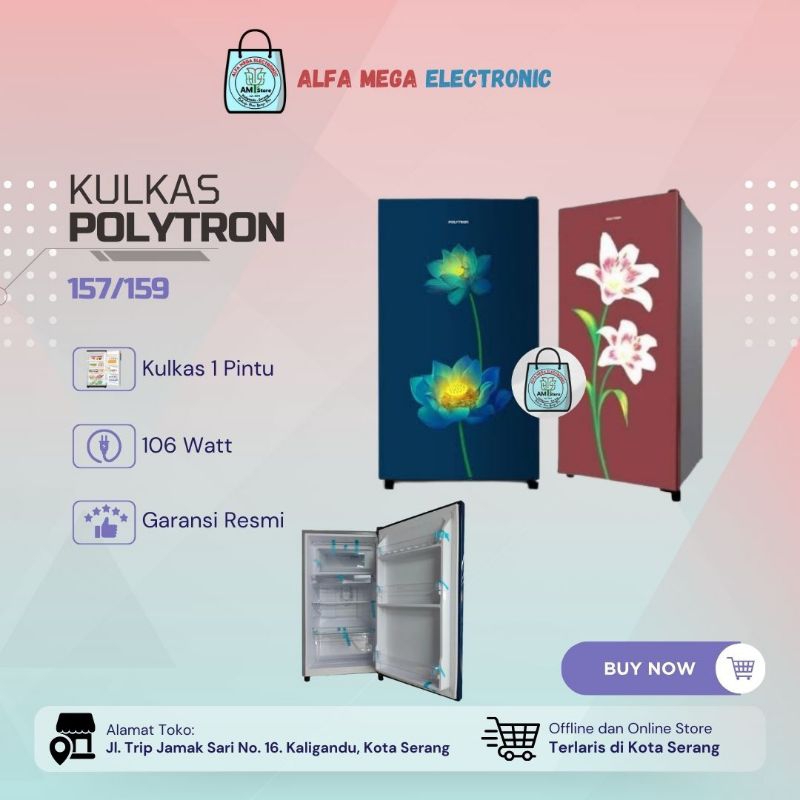 Jual Kulkas 1 Pintu Polytron 157/159 | Shopee Indonesia