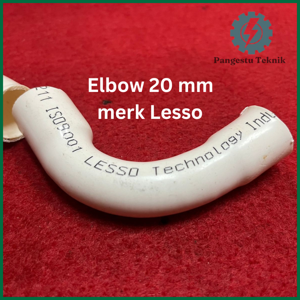 Jual Elbow Pipa Listrik 20mm 20 mm merk LESSO Elbow Pipa Conduit ...