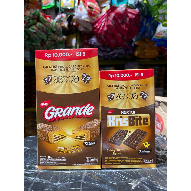 Jual NABATI GRANDE/KRISBITE 2000 BOX ( ISI 5 PCS ) | Shopee Indonesia
