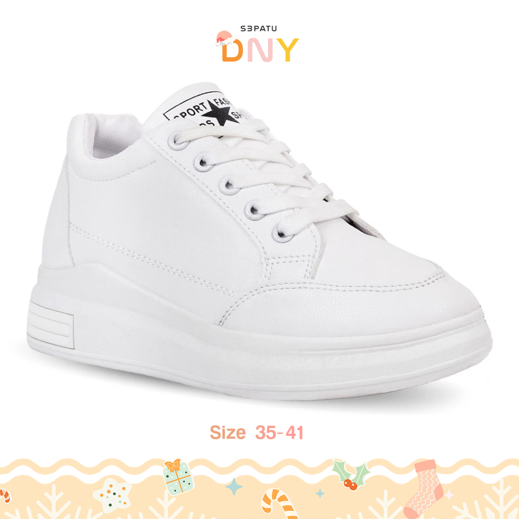 Jual Sepatu DNY Spatu Sneaker Putih Wanita Korean Style Sepatu Modis ...