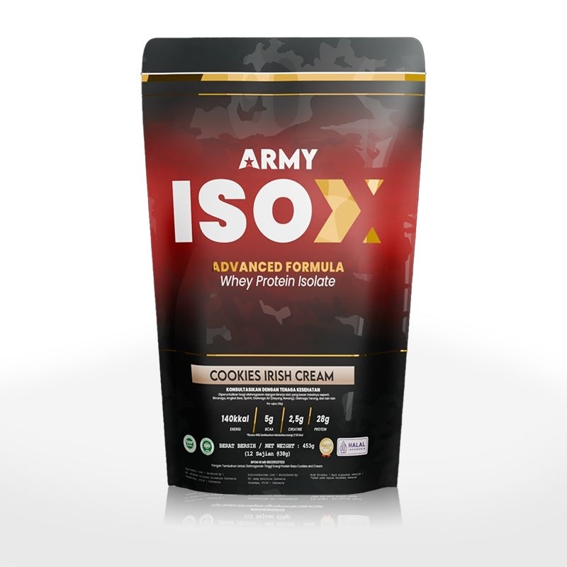 Jual Army Nutrition ISO X Cookies Irish Cream 1lb 453gr Susu Fitness ...