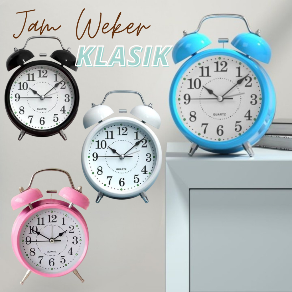 Jual Jam Meja Alarm Klasik/Jam Weker Estetik/Jam Weker Jam Beker Alaram ...