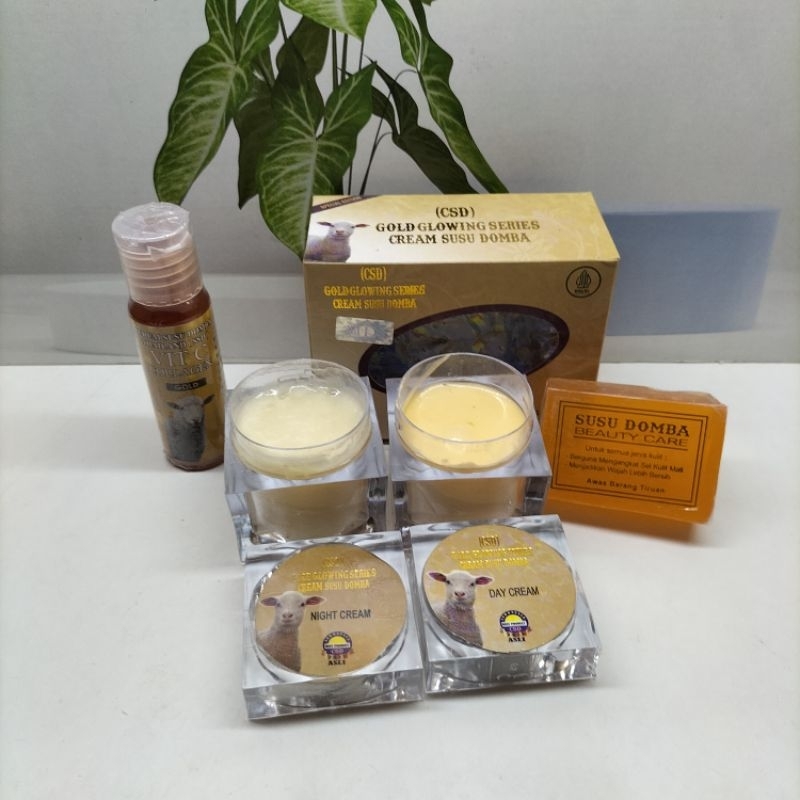 Jual PAKET CREAM SUSU DOMBA CSD GOLD 30GR ORIGINAL 4IN1 (siang malam ...