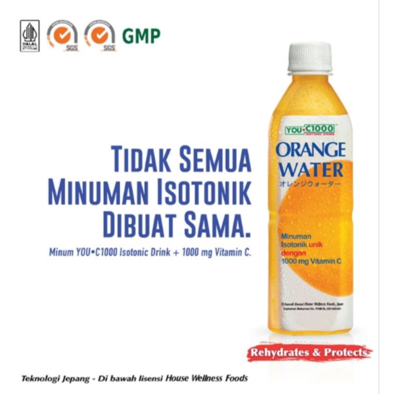 Jual YOU C1000 Minuman Isotonik Orange Water 500 ml | Shopee Indonesia