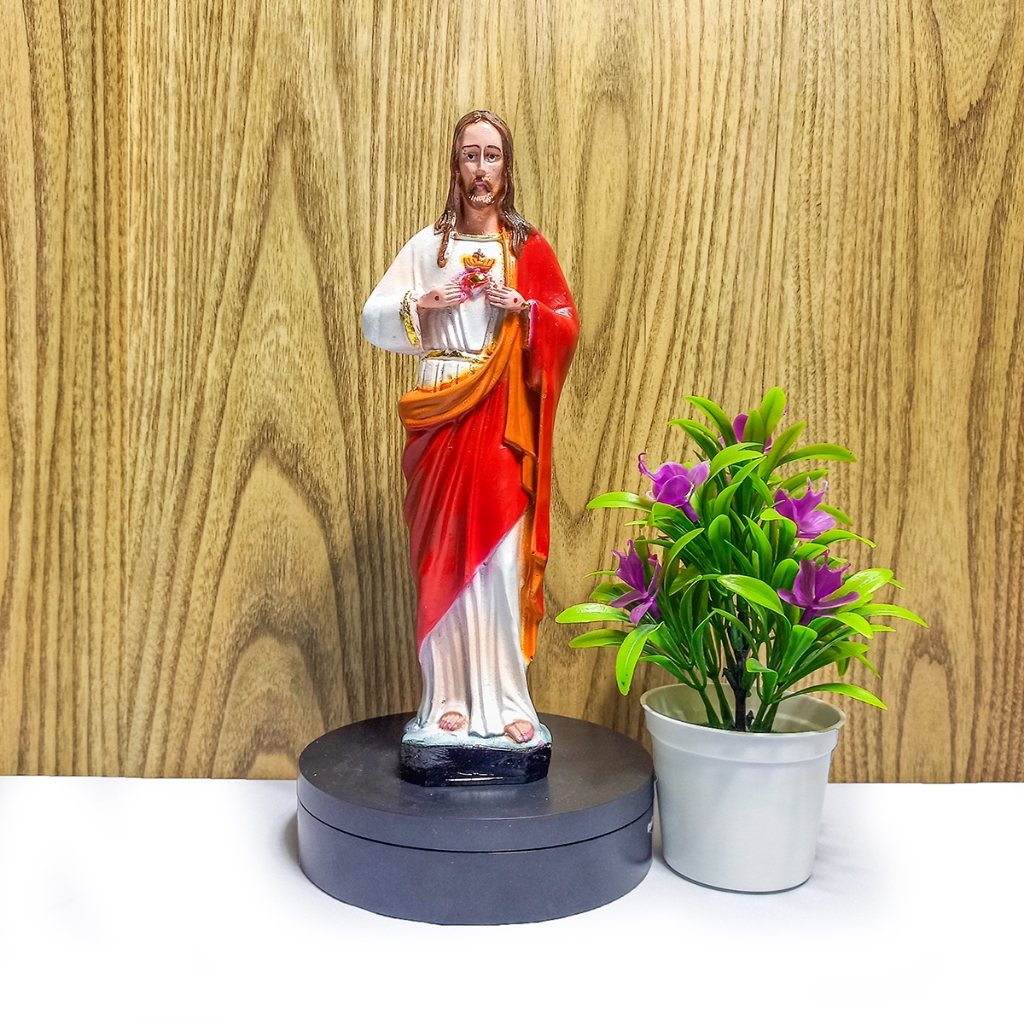 Jual Patung Hati Kudus Yesus 25 cm/Patung Yesus/Patung Devosi Hati Kudus Yesus Katolik | Shopee ...