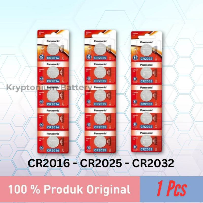 Jual Panasonic CR2032 CR2025 CR2016 Baterai Koin Lithium 3V (isi 1 pcs) | Shopee Indonesia