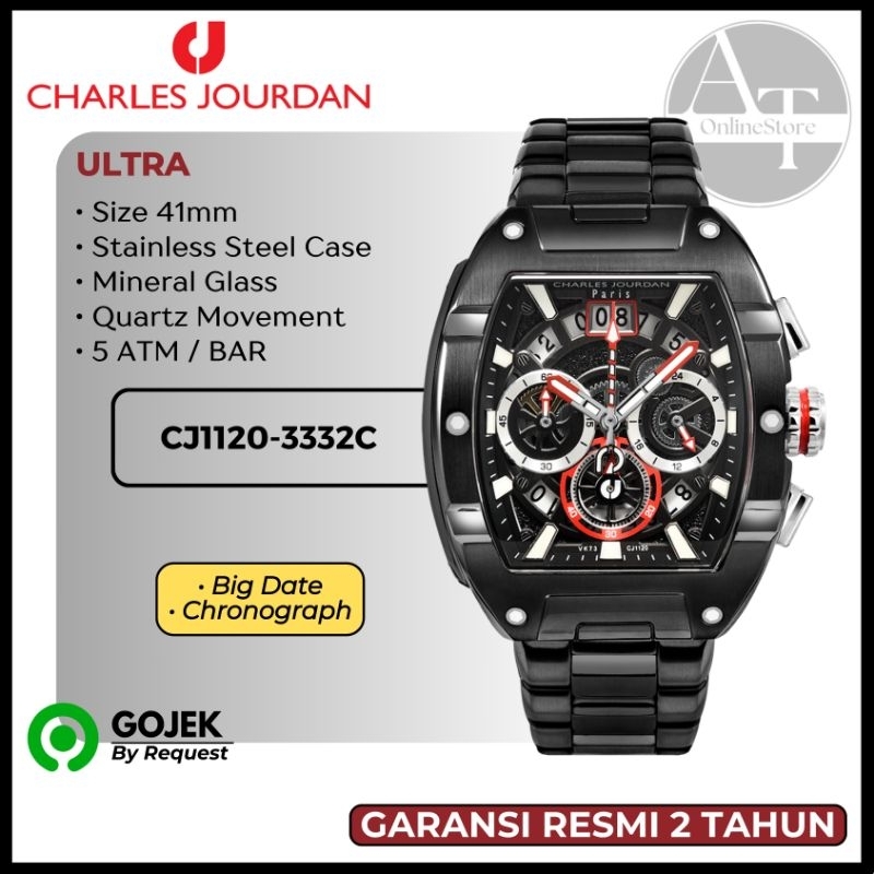 Jual Jam Tangan Pria Charles Jourdan CJ1120-3332C ULTRA ORIGINAL Resmi ...