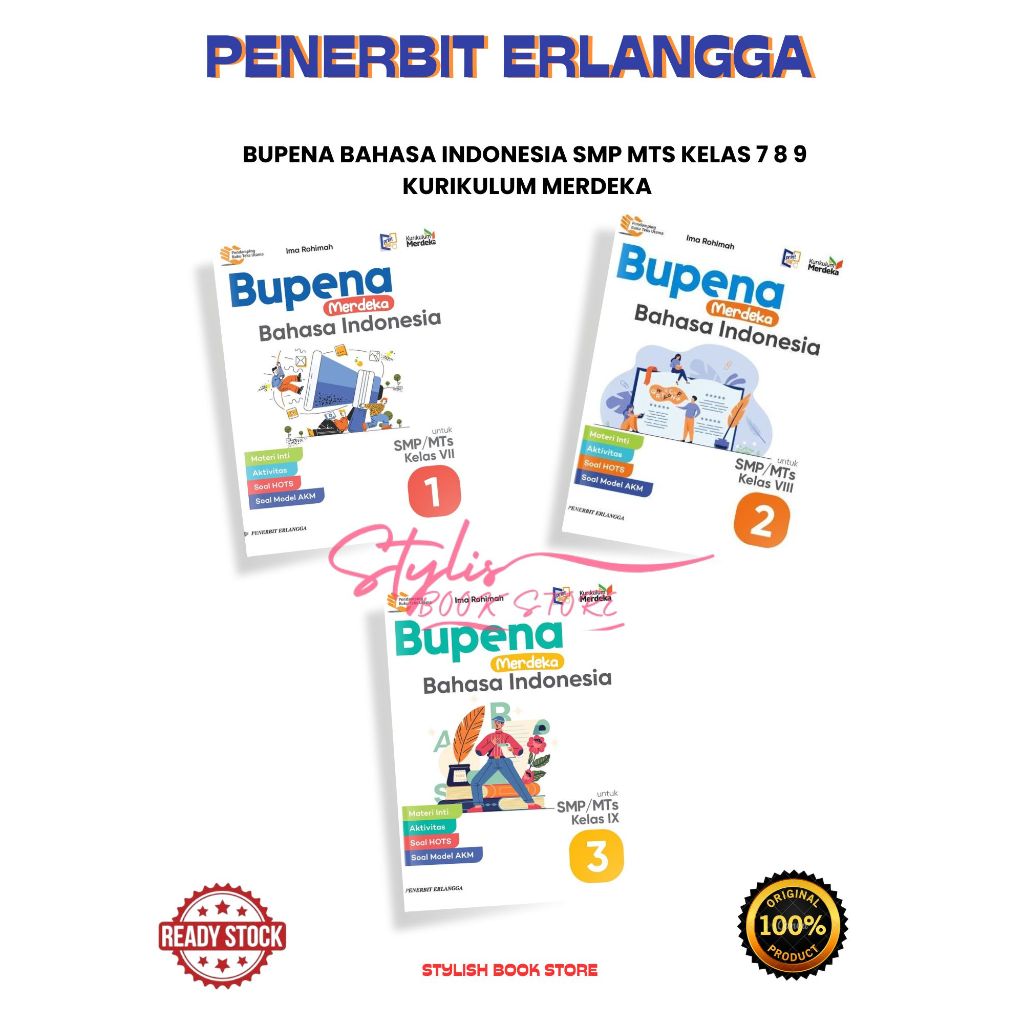 Jual BUPENA MERDEKA BAHASA INDONESIA SMP MTS KELAS 7 8 9 KM KURIKULUM MERDEKA ERLANGGA ORIGINAL ...