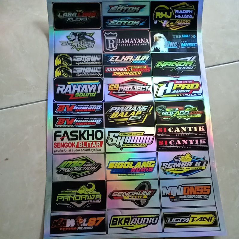 Jual STIKER SOUND | STIKER SOUND SYSTEM | STIKER HOLOGRAM | STIKER PACK ...