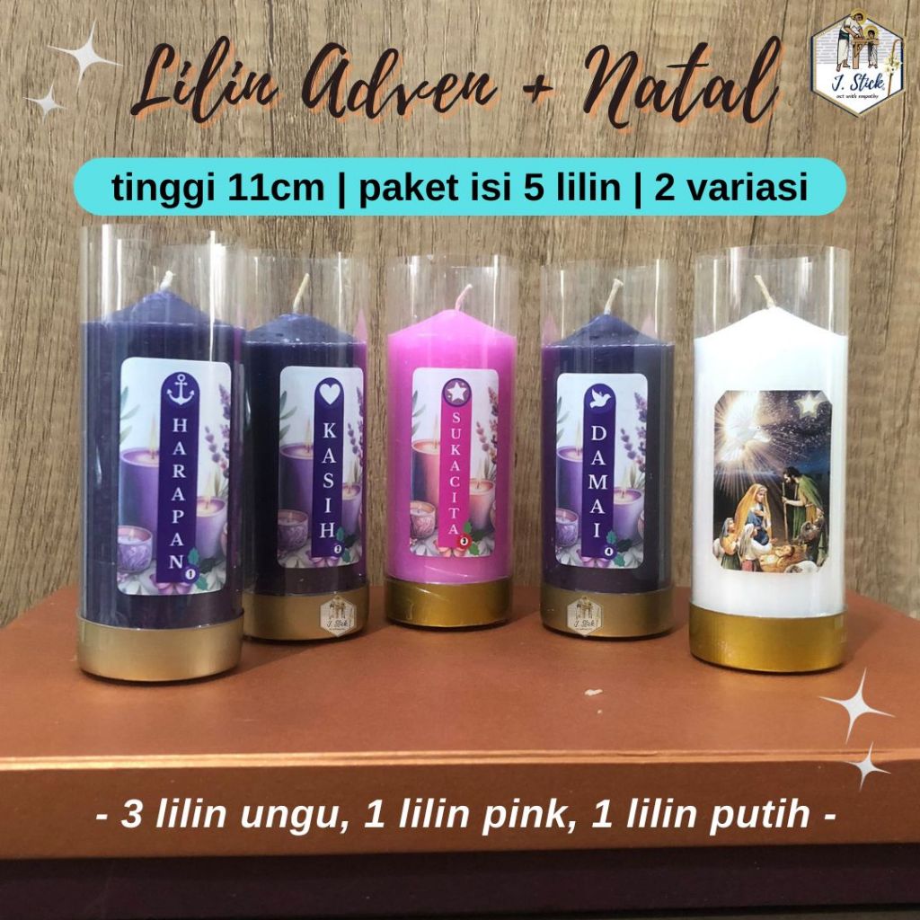 Jual Paket Lilin Adven & Natal, 11 cm (1 paket = 5 lilin) | Shopee ...