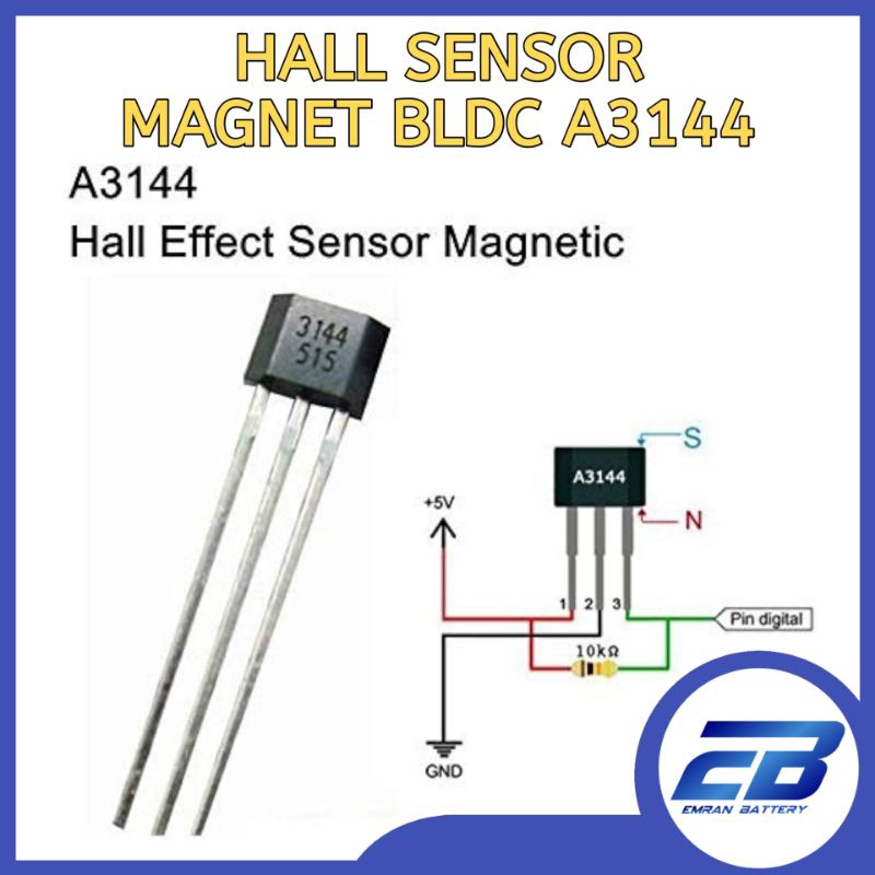 Jual Transistor Hall Sensor Hall Effect Sensor Dinamo Sepeda Listrik A3144, 44E, A44E, OH44E ...