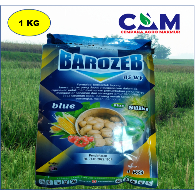 Jual FUNGISIDA BAROZEB BLUE 85 WP 1KG | Mancozeb Biru Plus Silika ...