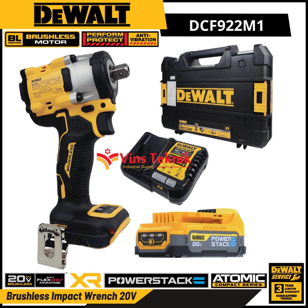 Jual Brushless Impact Wrench 20V Mesin Pembuka Baut 1/2" POWERSTACK ...