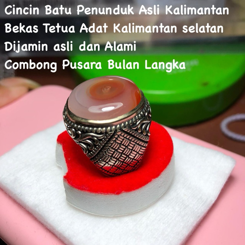 Jual Cincin Batu Raja Combong Pusara Cahaya Bulan Asli Kalimantan ...