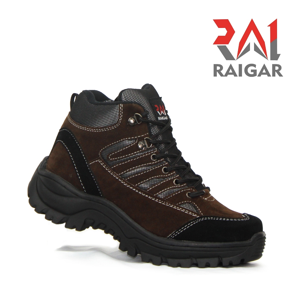 Jual Raigar RFL Coklat Sepatu Boots Safety Pria Ujung Besi Hiking Kerja ...