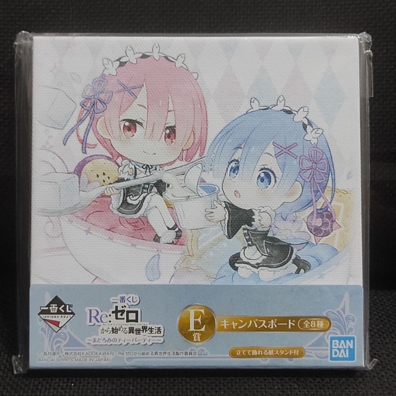 Jual Canvas Board Art Anime Re Zero Ram Rem Chibi MIP Original Jepang ...