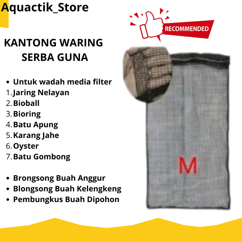 Jual Tempat jaring bekas untuk media filter ikan koi tempat bioball ...