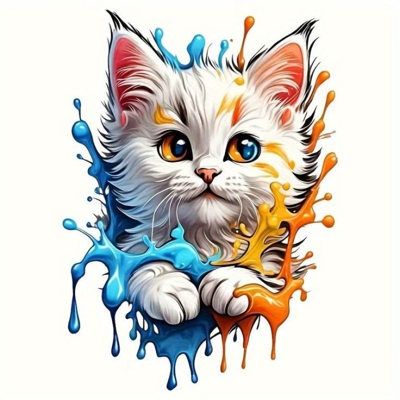 Jual stiker gambar kucing lucu size 15x20 cm print cut | Shopee Indonesia