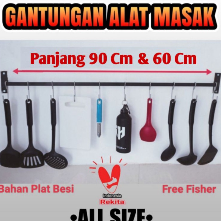 Jual Paket Laris Gantungan peralatan dapur aneka alat masak kapasitas ...