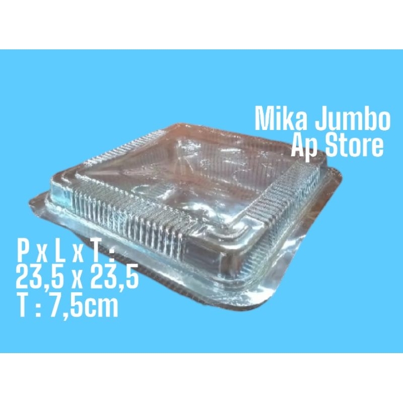 Jual isi 25pcs Mika Jumbo Kue Bolu Uk Jumbo Besar Kotak 23,5x23,5cm ...