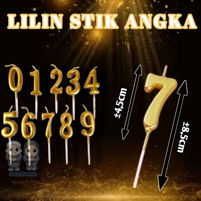 Jual Lilin Angka Gold metalik, Lilin Angka 0-9,Lilin Angka ulang tahun ...