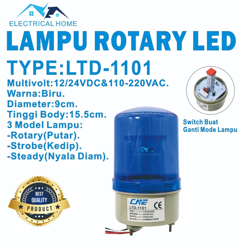 Jual ROTARY LAMP LED LTD-1101 BIRU MULTIVOLT/MULTIFUNGSI. | Shopee Indonesia